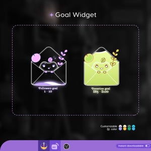 Envelope Liquid Filling Goal Widget is Fully Customisable for Twitch Streamlabs, Tiktok Studio ...