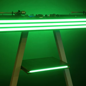 Custom LED Dj BOOTH Vinyl Studio Table Wood Studio Table With ...