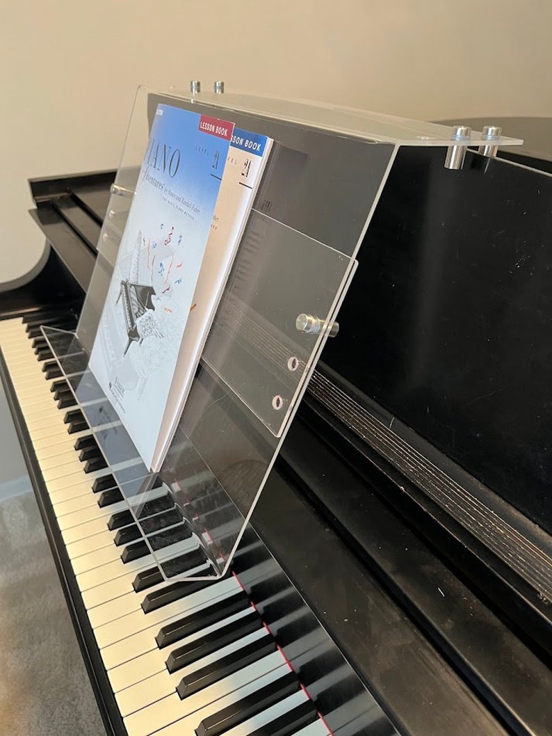 Grand Upright Piano Acrylic Music Stand (width 18") - Depth & Height ...