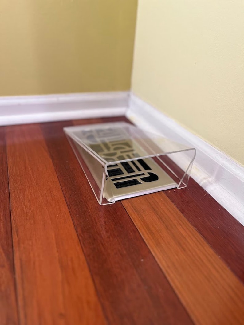 Modern Floor Register Vent Acrylic Air Deflector - Side Opening (1 Pack ...