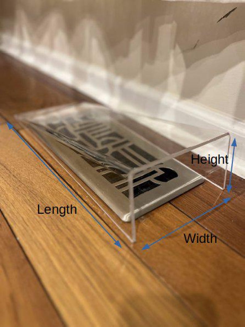 Modern Floor Register Vent Acrylic Air Deflector - Side Opening - Basic ...