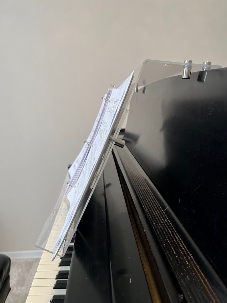 Grand Upright Piano Acrylic Music Stand (width 24") - Depth & Height ...