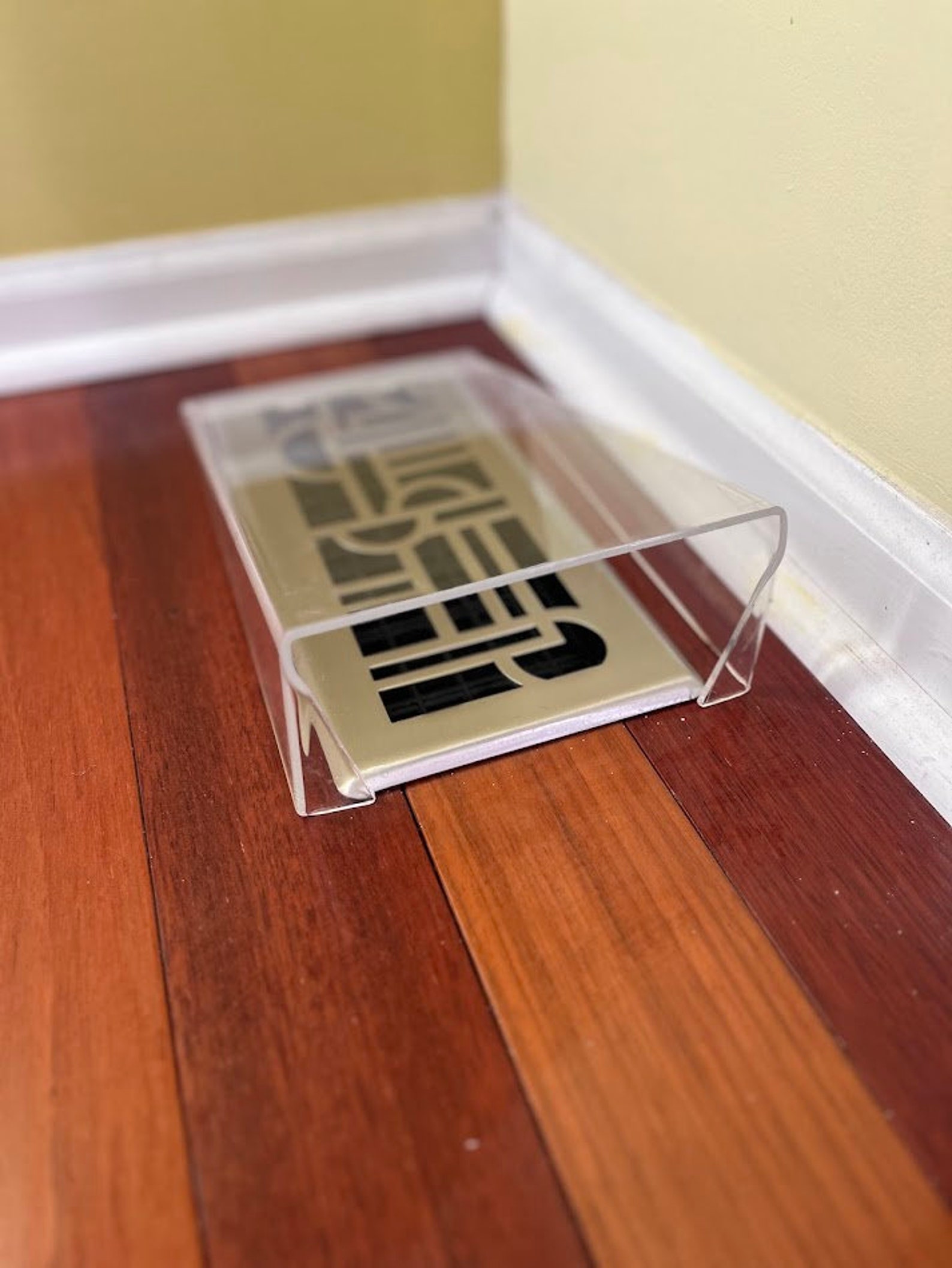 Modern Floor Register Vent Acrylic Air Deflector - Side Opening (1 Pack ...