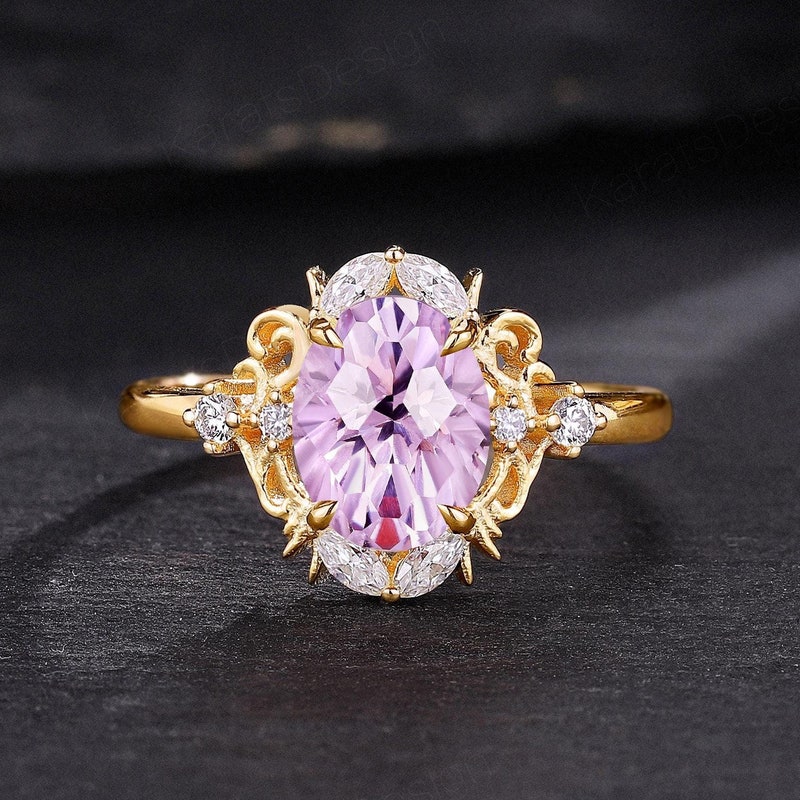 Oval Firework Cut Ring - Etsy