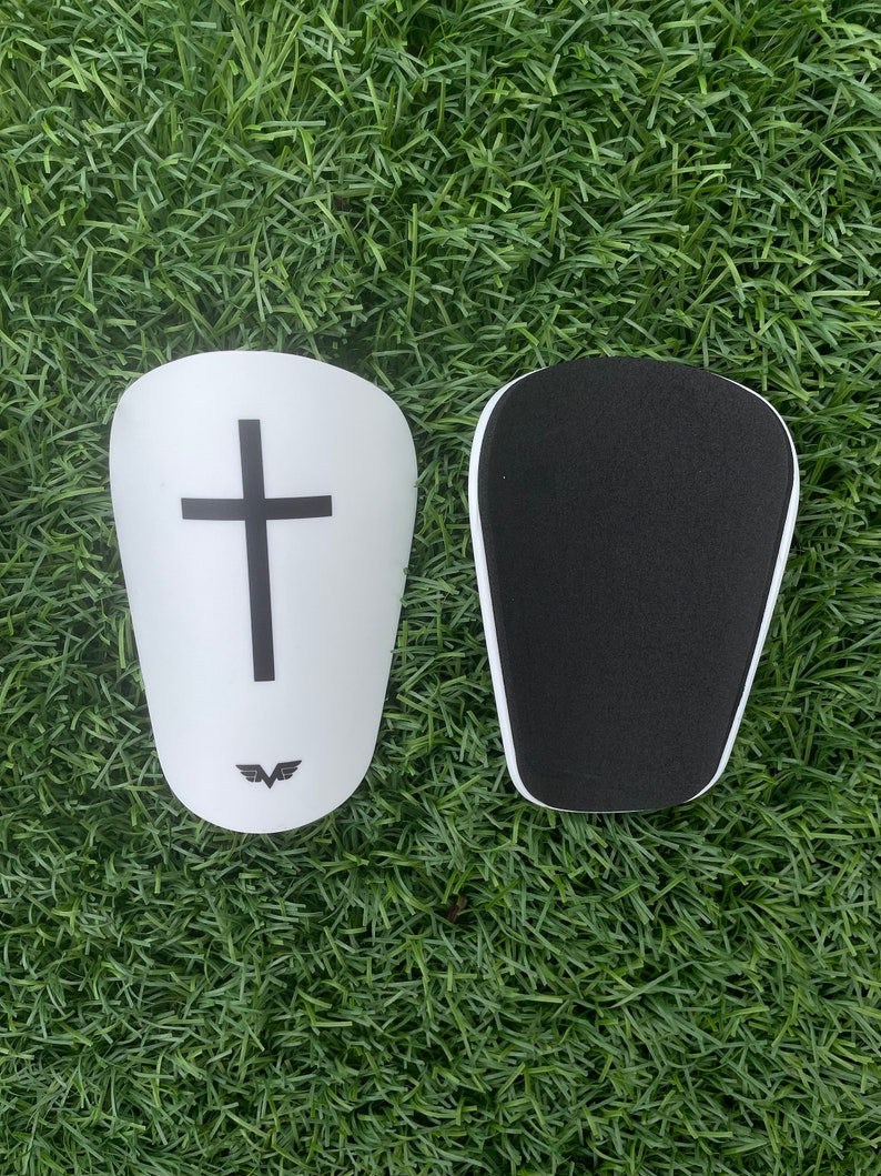 WHITE CROSS SHINPADS - Etsy