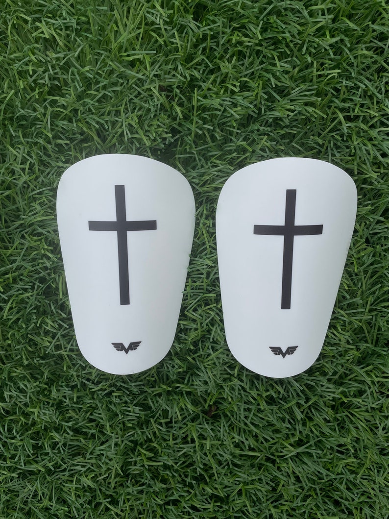 WHITE CROSS SHINPADS - Etsy