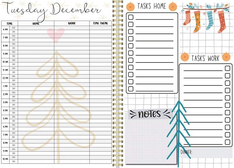 December 2024 Planner Template - Etsy