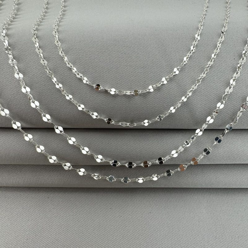 Silver Chain Necklace - Etsy