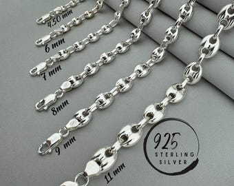 925 Sterling silver chain Turkish silver chain Handmade silver jewelry chain for woman man High quality silver necklace Mariner chain