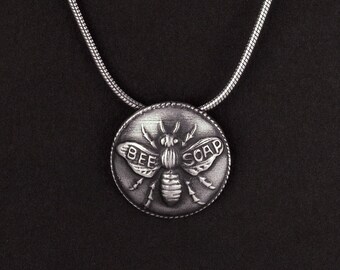 Sterling Silver Bee ring made from antique vintage button | Etsy