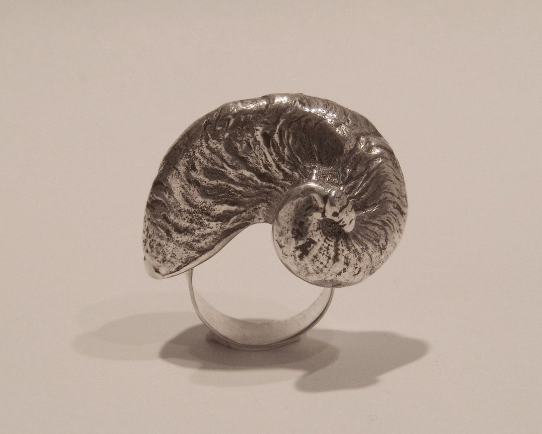 Sterling Silver Spiral Shell Cocktail Rams Horn Ring - Etsy