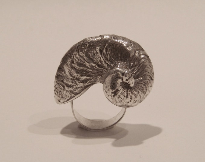 Sterling Silver Spiral Shell Cocktail Rams Horn Ring - Etsy
