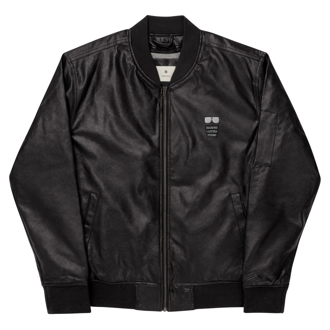 Japanese Style Leather Bomber Jacket - Etsy