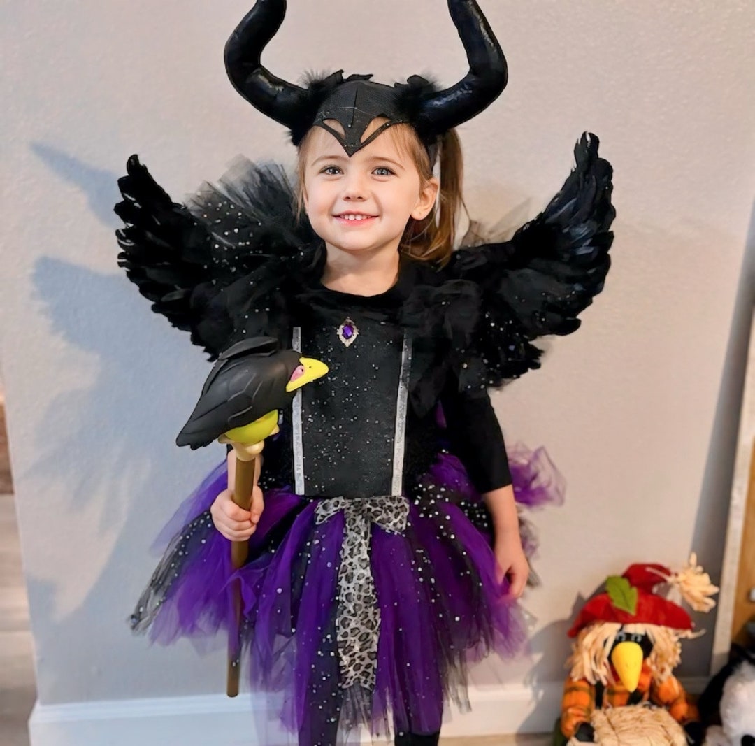 Maleficent Dress Set Infant Baby Toddler Kids Tutu Halloween Birthday ...