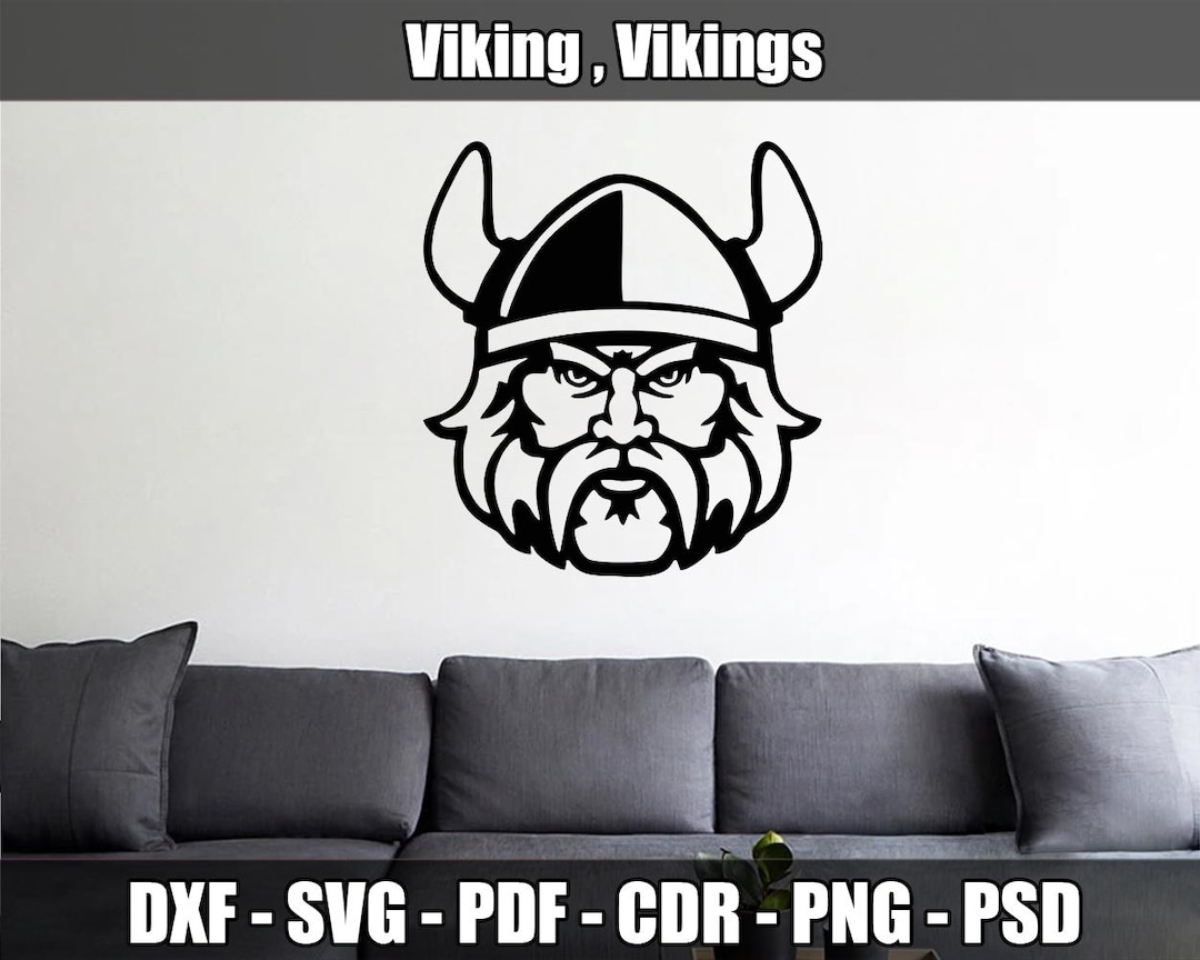 Viking, Vikings Laser Cut Svg Dxf Files Wall Sticker Engraving Decal ...