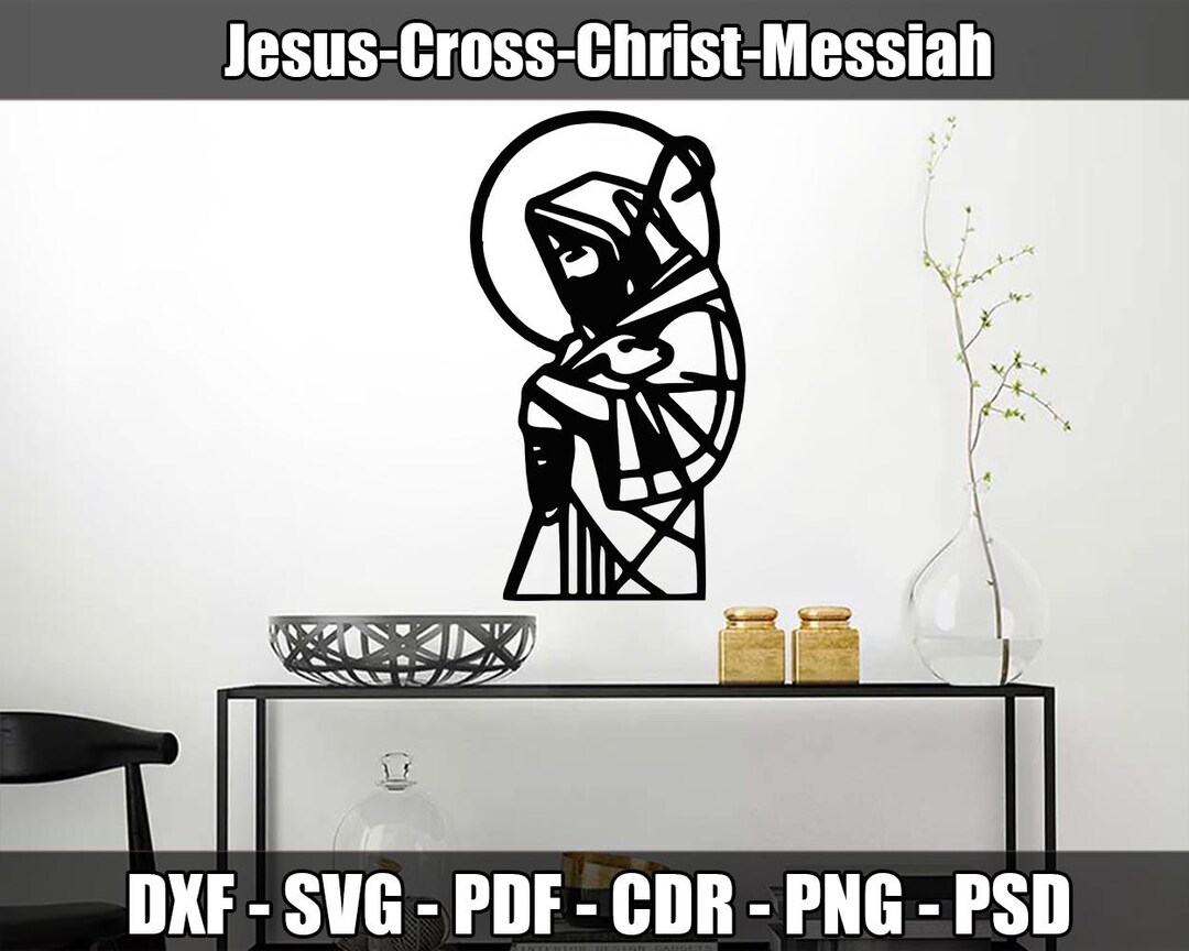 Jesus Cross Christ Messiah Laser Cut Svg Dxf Glowforge Files Wall ...
