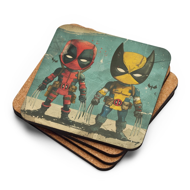 Deadpool & Wolverine Coaster Marvel Gifts Disney Gifts for Him Nerdy ...