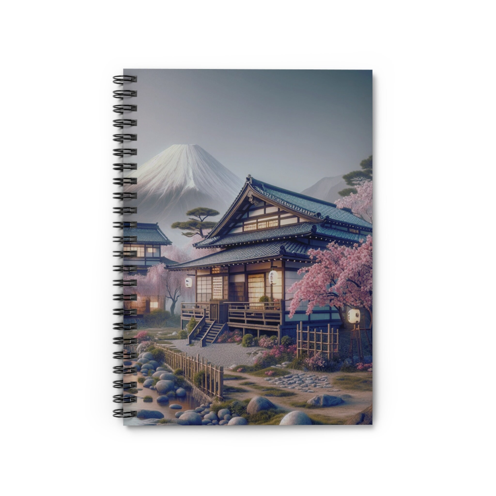 Traditional Japanese Home Spiral Notebook Ruled Line/ Mount Fuji ...
