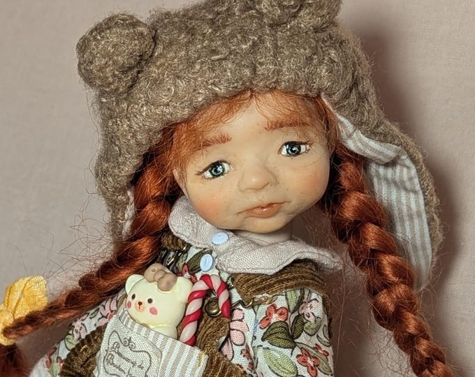 OOAK Doll,miniature Doll With Emotional Faces.doll Made of Baked ...