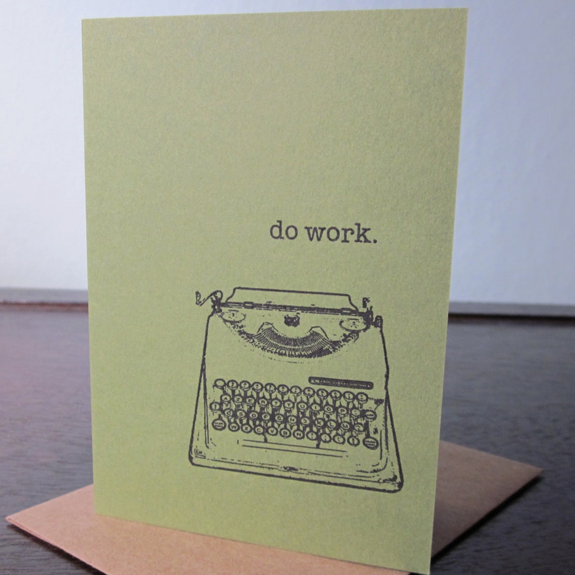 Do Work Typewriter Screen-printed Greeting Card - Etsy