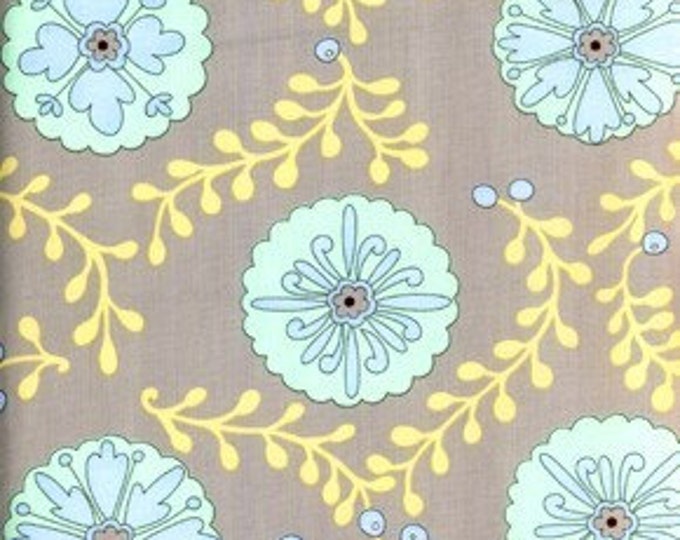 Snow Flower Dena Designs Snow Falling Flower Grey Gray Blue 1 Yard ...