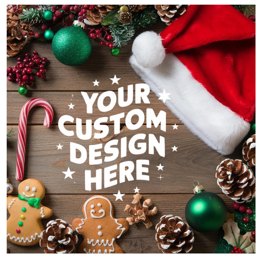 Christmas Flat Lay Background Christmas Product Background Mockup ...