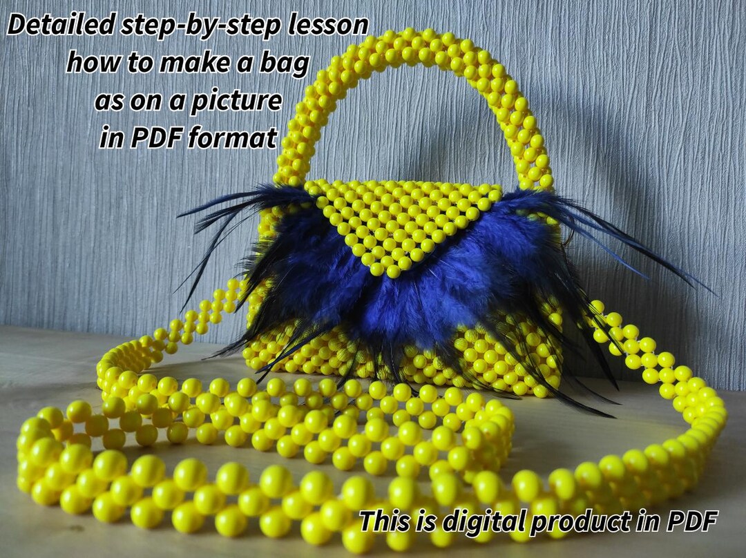 PDF Beaded Bag Pattern | Beading Pattern | Trend Bag Pdf | DIY Bag ...