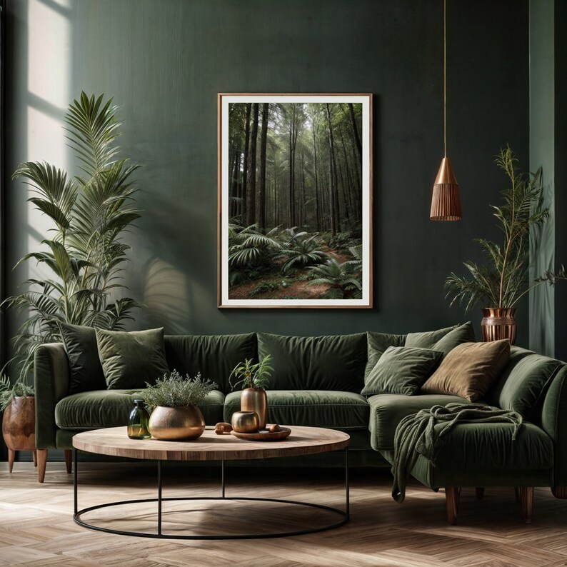 Forest Green Poster Frame Mockup Bundle, 8 Photoshop Files, Smart ...