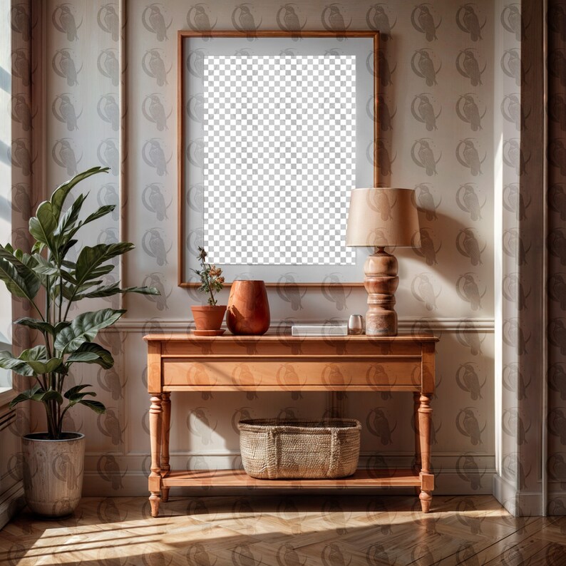 Terracotta Poster Frame Mockup Bundle, 8 PNG Files, Canva or Photoshop ...