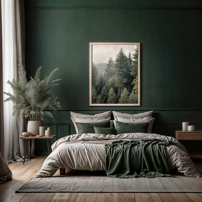 Forest Green Poster Frame Mockup Bundle, 8 Photoshop Files, Smart ...