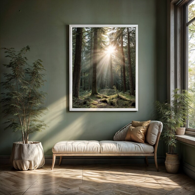 Forest Green Poster Frame Mockup Bundle, 8 Photoshop Files, Smart ...