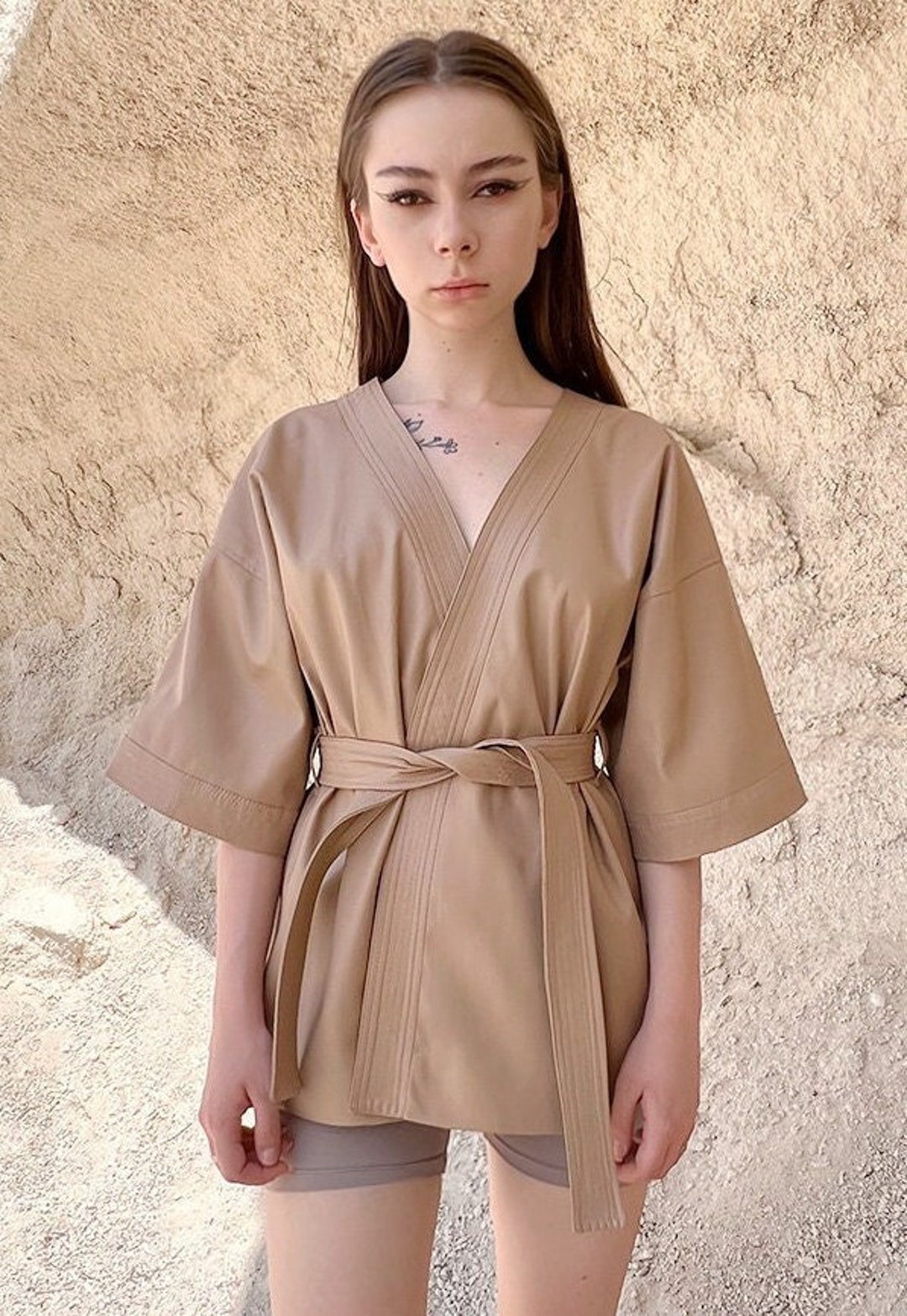 Kimono / Eco Leather / Woman Classic / Belted Kimono / Hand Crafted ...