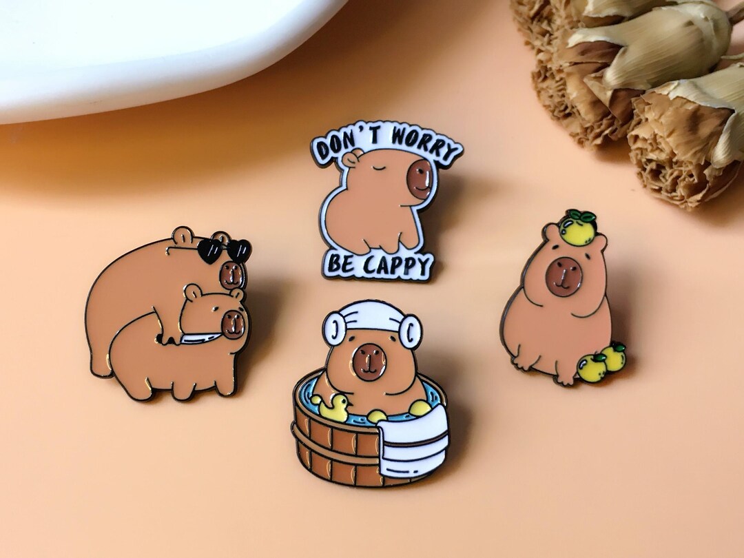 Adorable Capybara Enamel Pin | Cute Pin Badge | Lapel Pin | Collar Pin ...