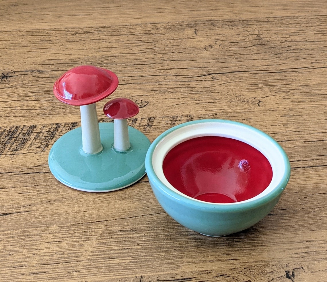 Mushroom Salt Cellar Jade - Etsy