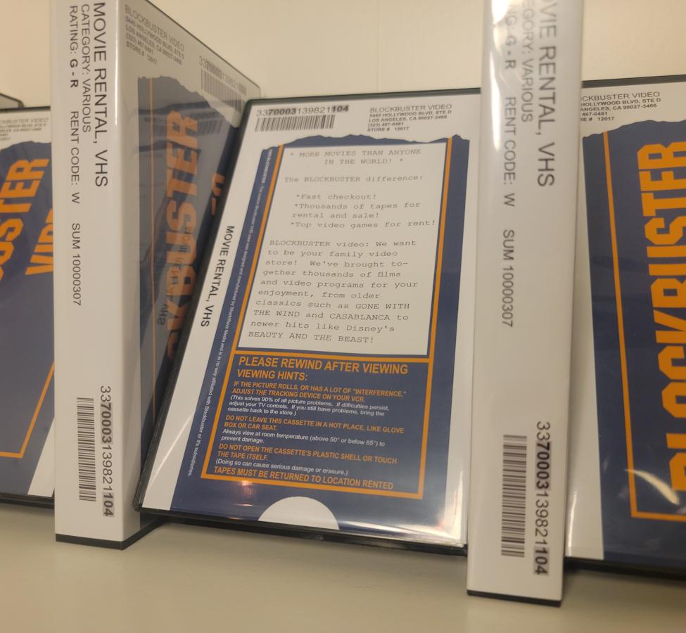 Retro Vhs Rental Clamshell Case Blockbuster Hollywood Video