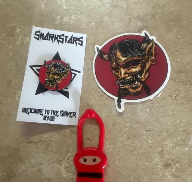 Oni Mask Sticker by Ryu - Etsy