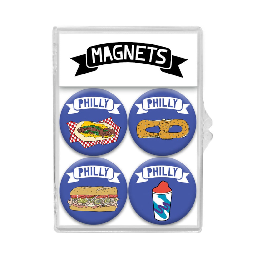 Philly Food Icons Magnet Set - Philadelphia Pennsylvania PA Cheesesteak ...