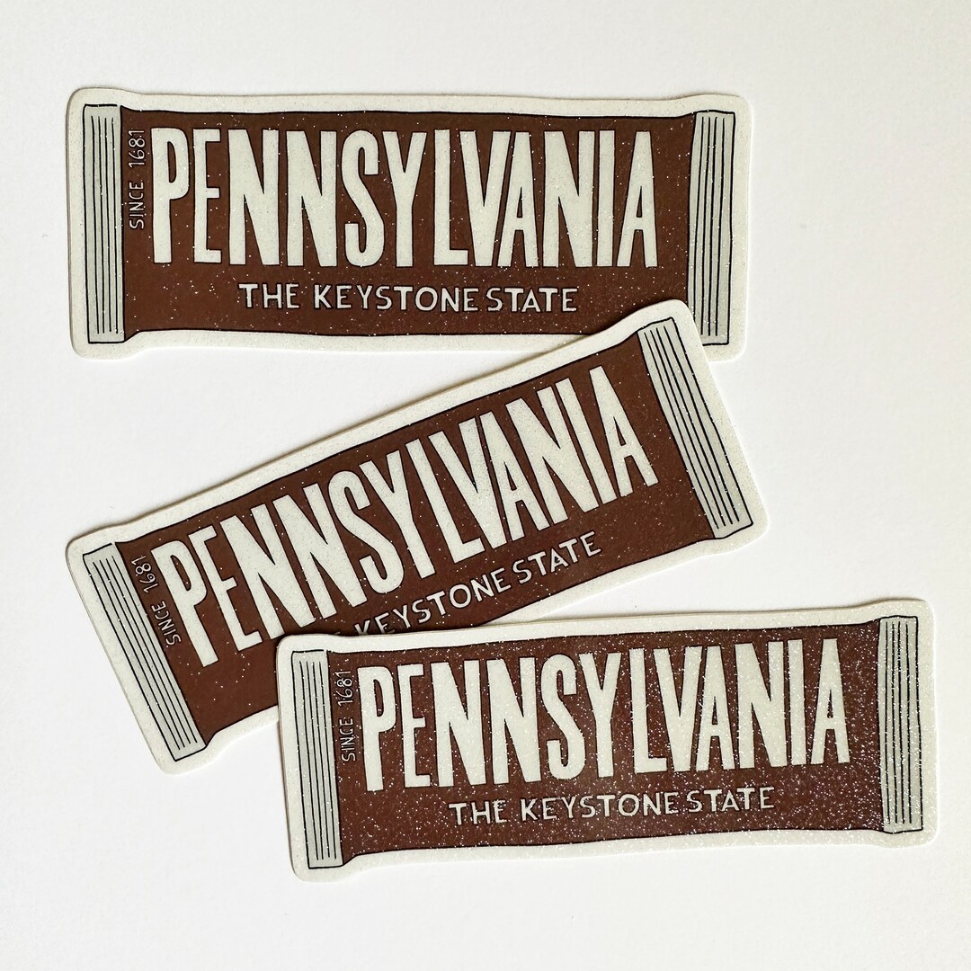 Pennsylvania Candy Bar Vinyl Sticker - Philly Pittsburgh Philadelphia ...