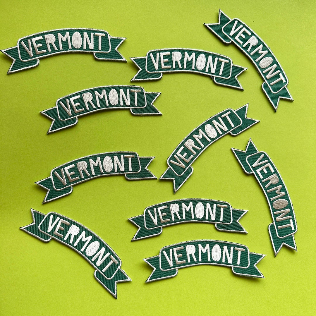 Vermont Patch - VT Banner Iron-on Decal - Etsy
