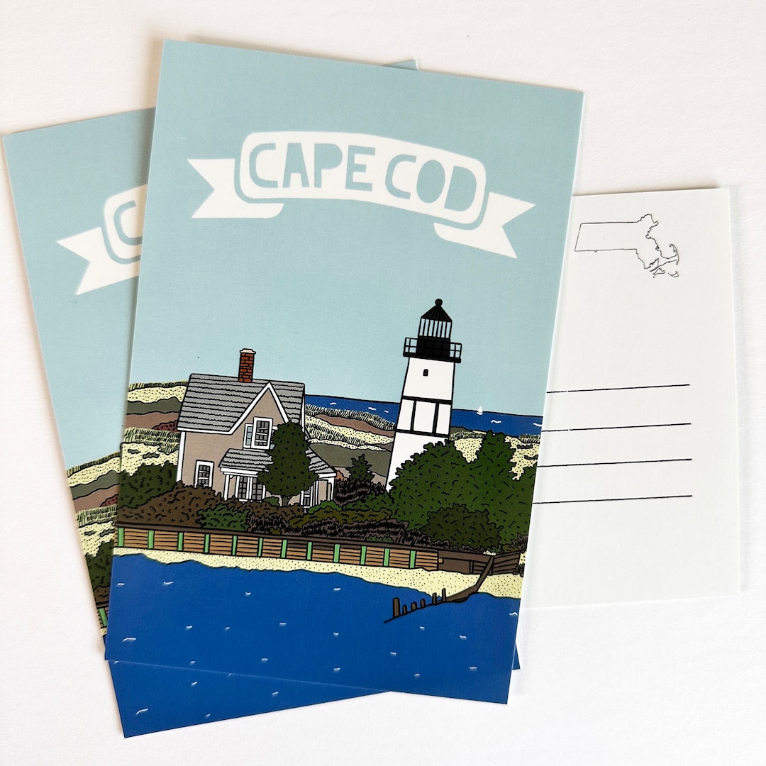 Cape Cod Sandy Neck Lighthouse Postcard Set 3 Massachusetts West ...