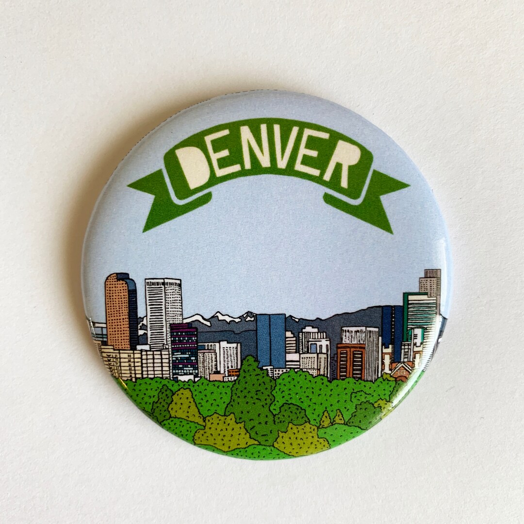 Denver Skyline Magnet - Colorado City Souvenir - Etsy