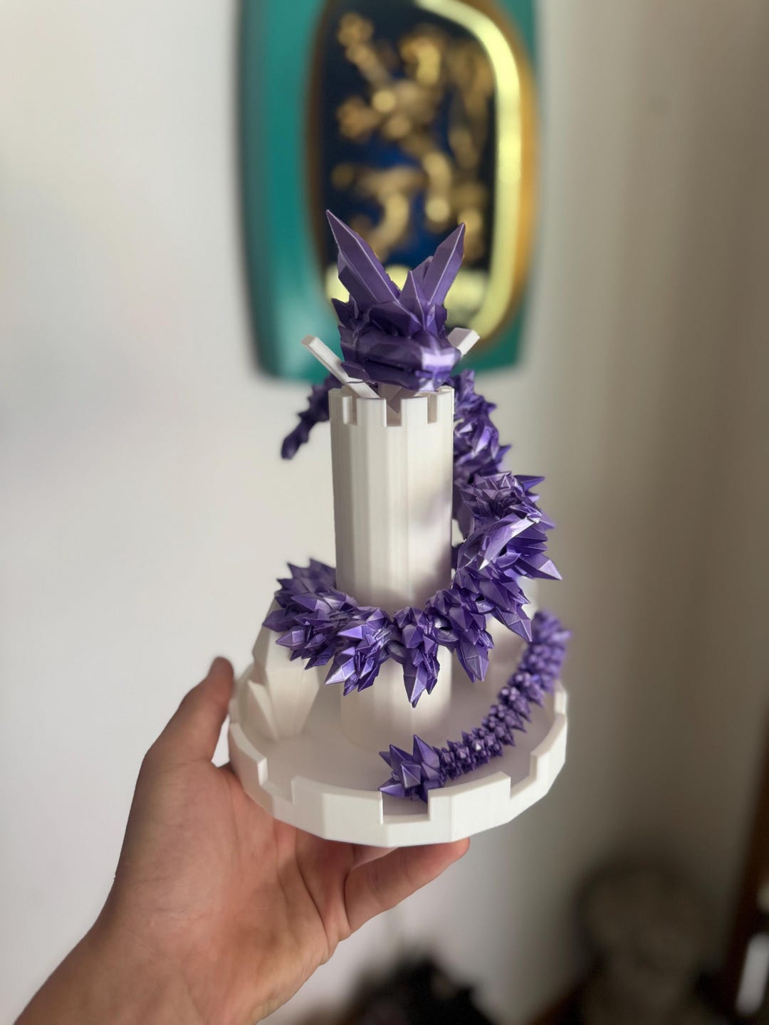 Crystal Dragon Stand 3D Printed - Etsy