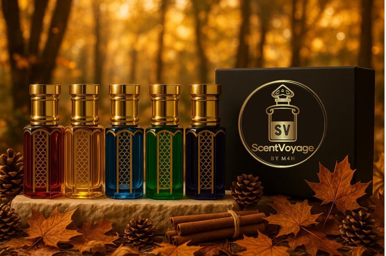 Arabian Oud Perfume Oil Gift Set 5 Oud Perfume Oils Unisex Fragrances ...