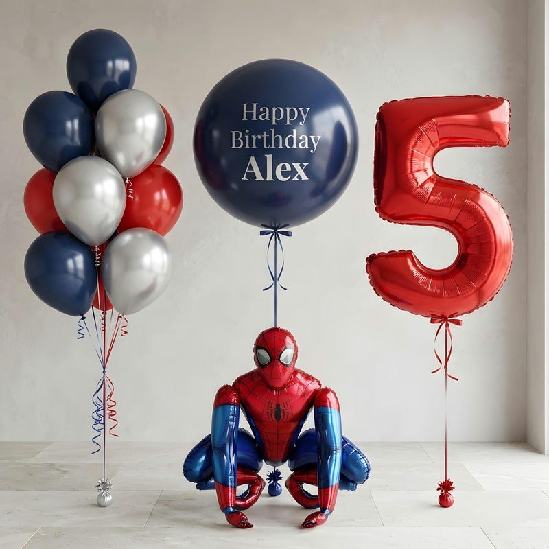 Spiderman Balloon Bouquet - Etsy