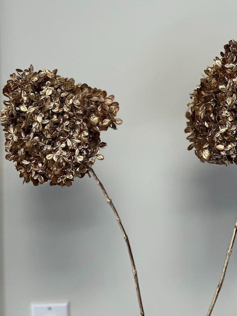 4 GOLD Hydrangeas - Etsy