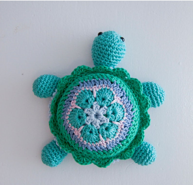 African Flower Turtle Pincushion: Whimsical Crochet Pattern for ...