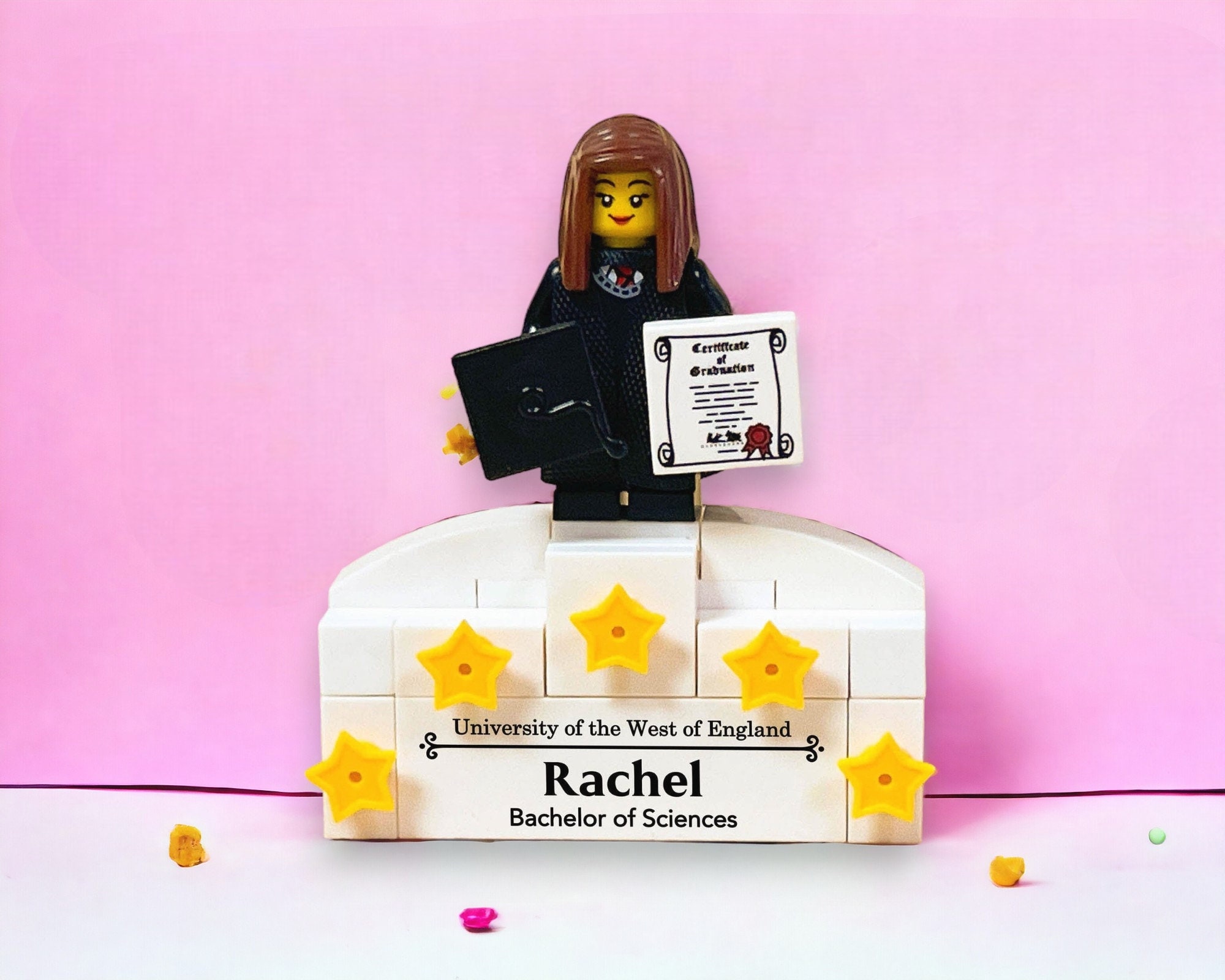 Custom Lego Graduation Gift Personalised University College Graduation ...
