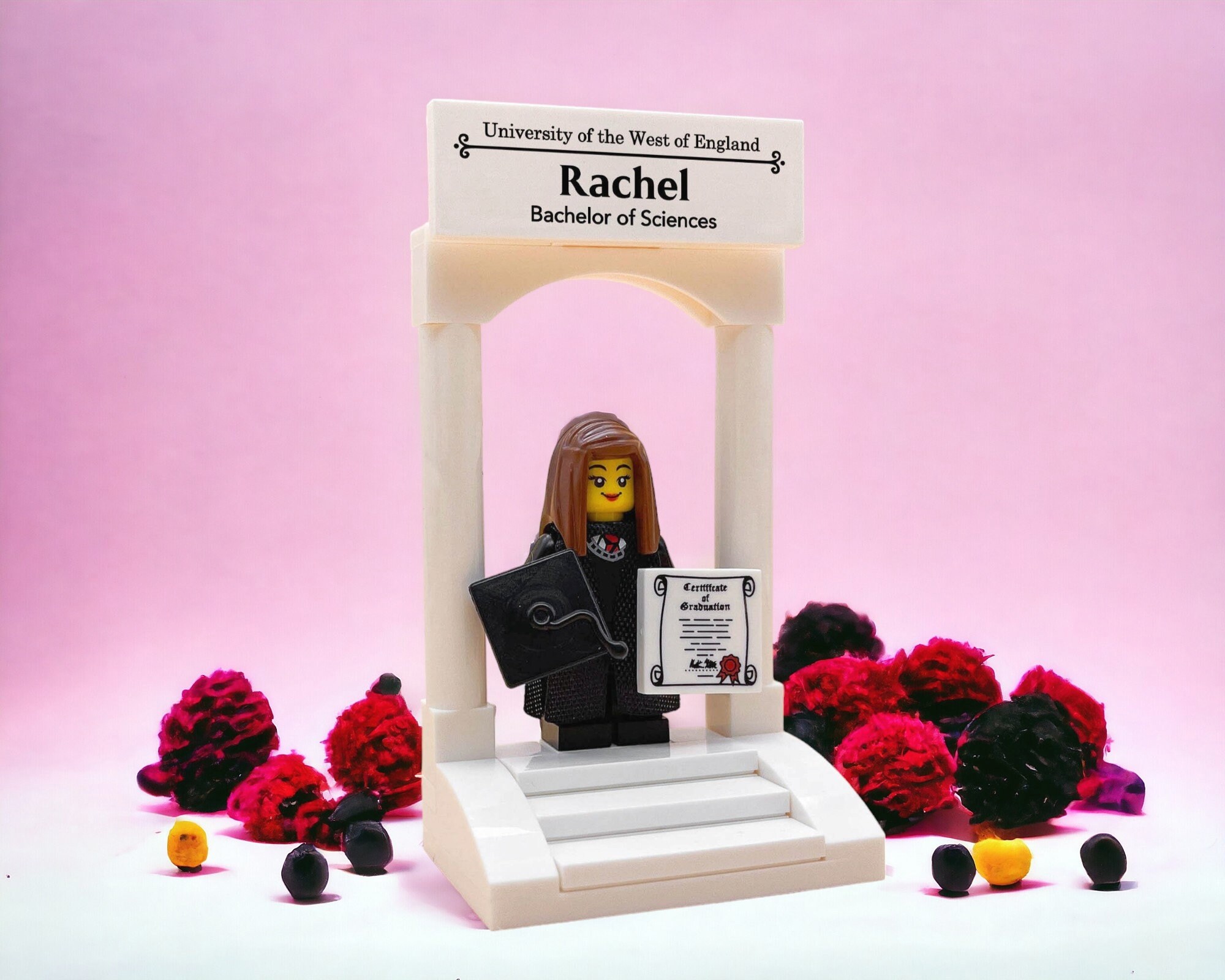 Custom Lego Graduation Gift Personalised University College Graduation ...