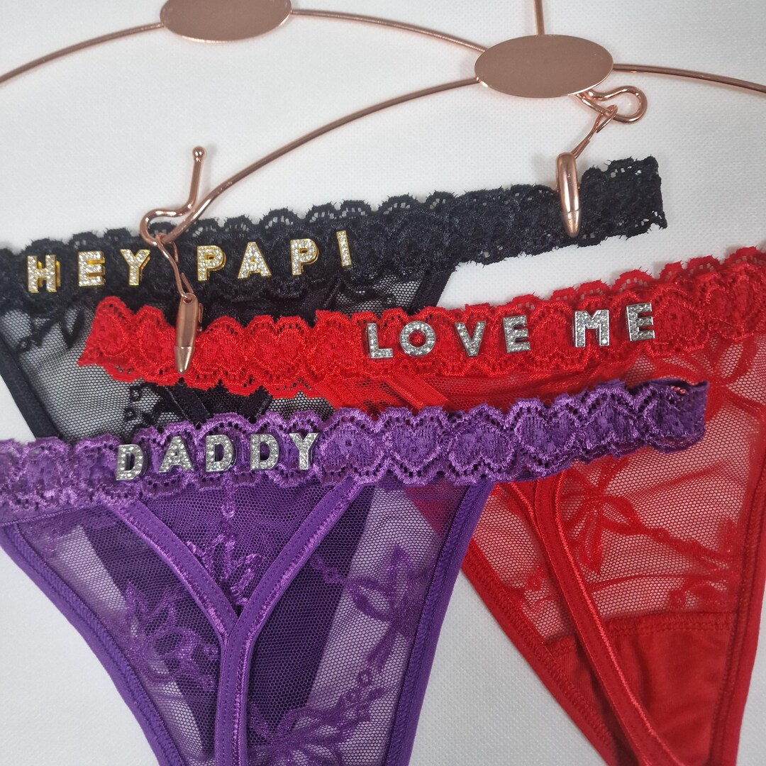 Personalised Thong, Custom Name Thong, Name Thong, Custom Thong, Custom ...