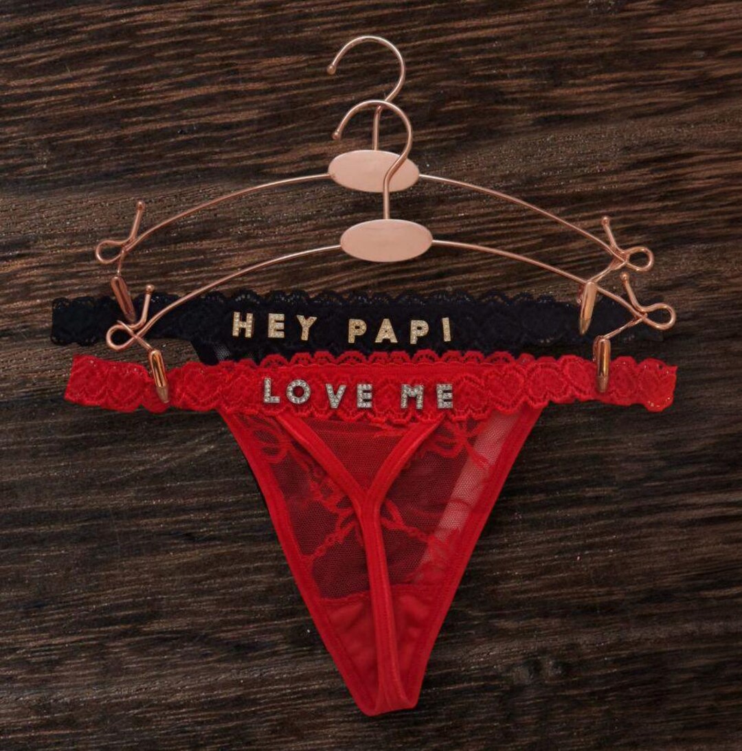 Custom Name Thong, Personalized Thong, Personalized Lingerie, Valentine ...